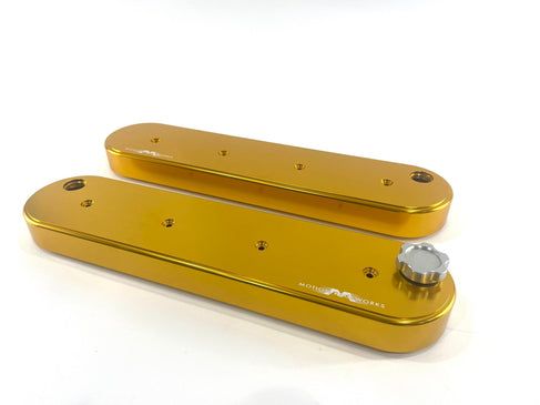 Motion Raceworks GOLD Billet LS Valve Covers 10-120GLD