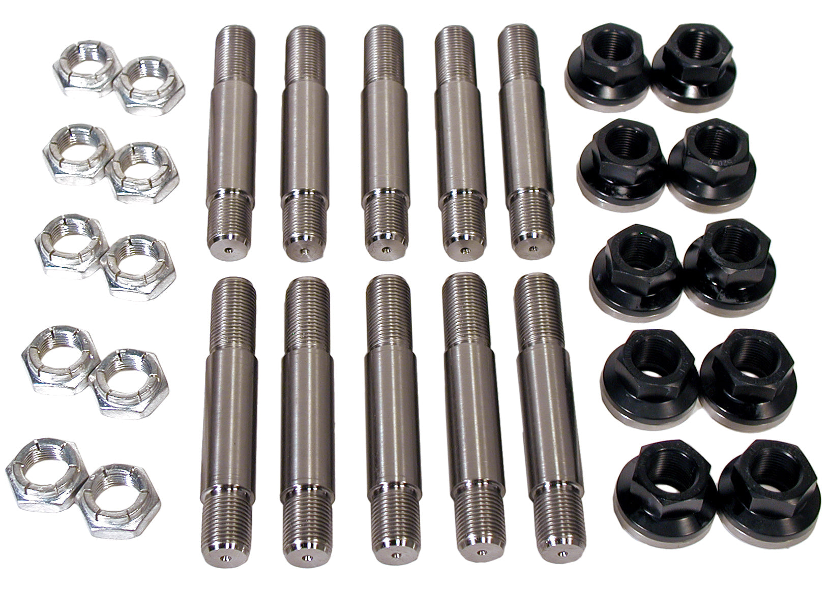 5/8" Titanium Wheel Stud Kit w/ Aluminum Lugnuts (2" shoulder length ...