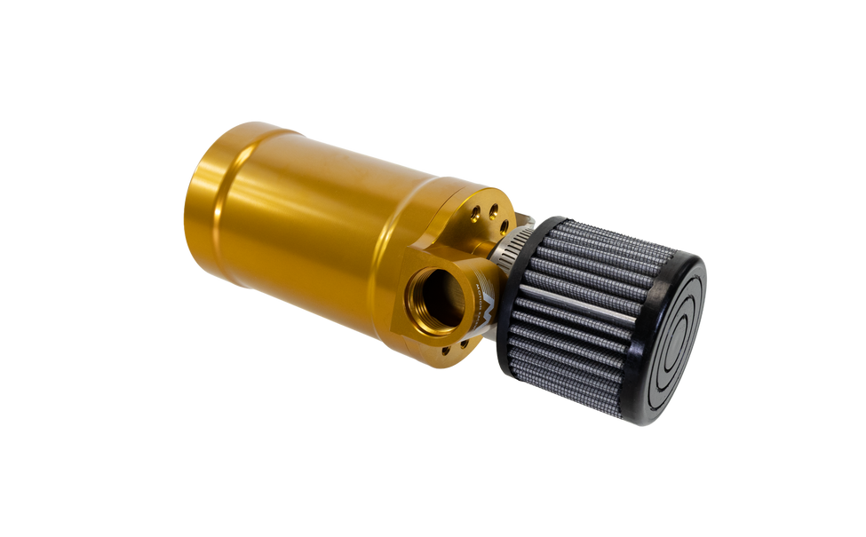 Motion Raceworks Top Loader Billet Oil Catch Can Gold Anodized ( Singl