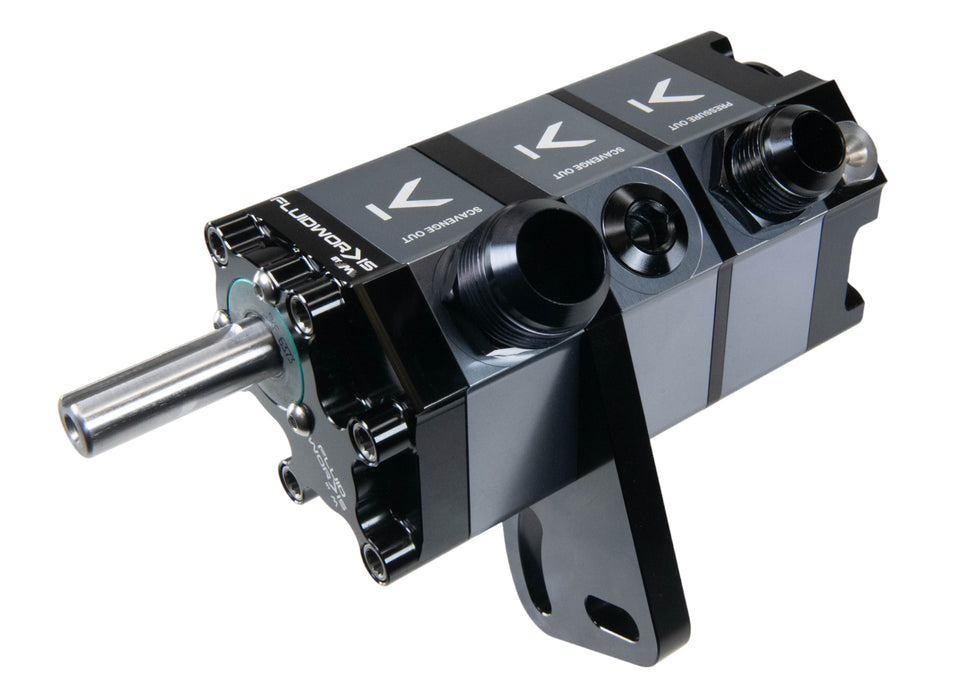 Fluidworks 3 Stage Belt Drive Racing Dry Sump Oil Pump (Standard Rotat ...