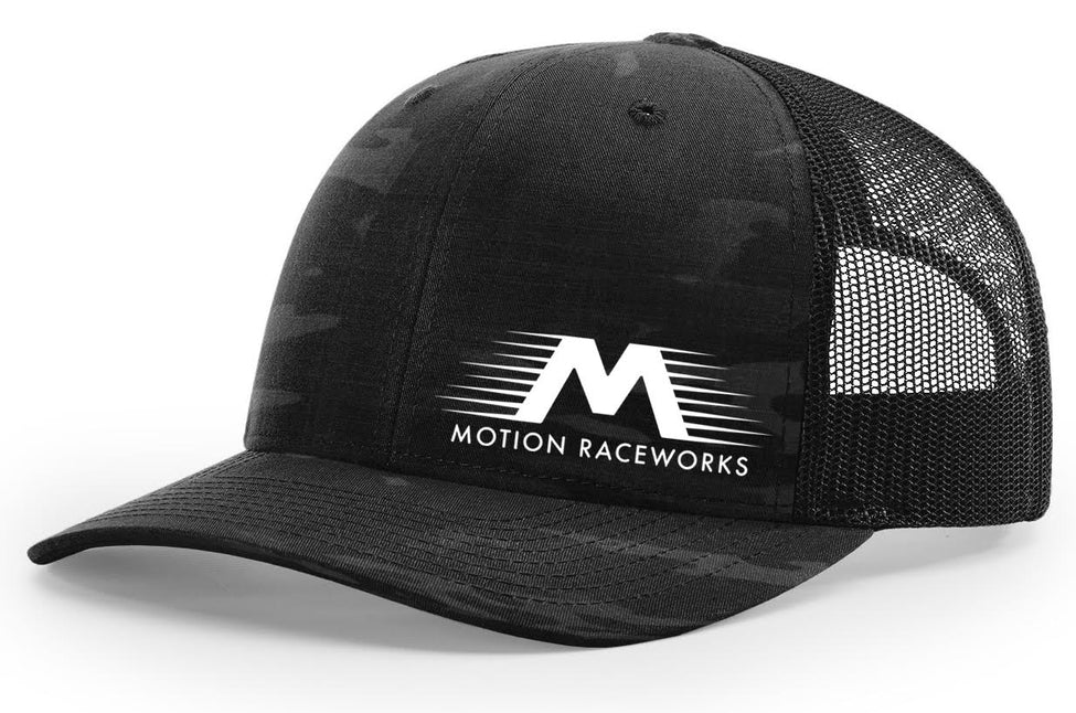 Black Camo Flying M Snapback Hat – Motion Raceworks