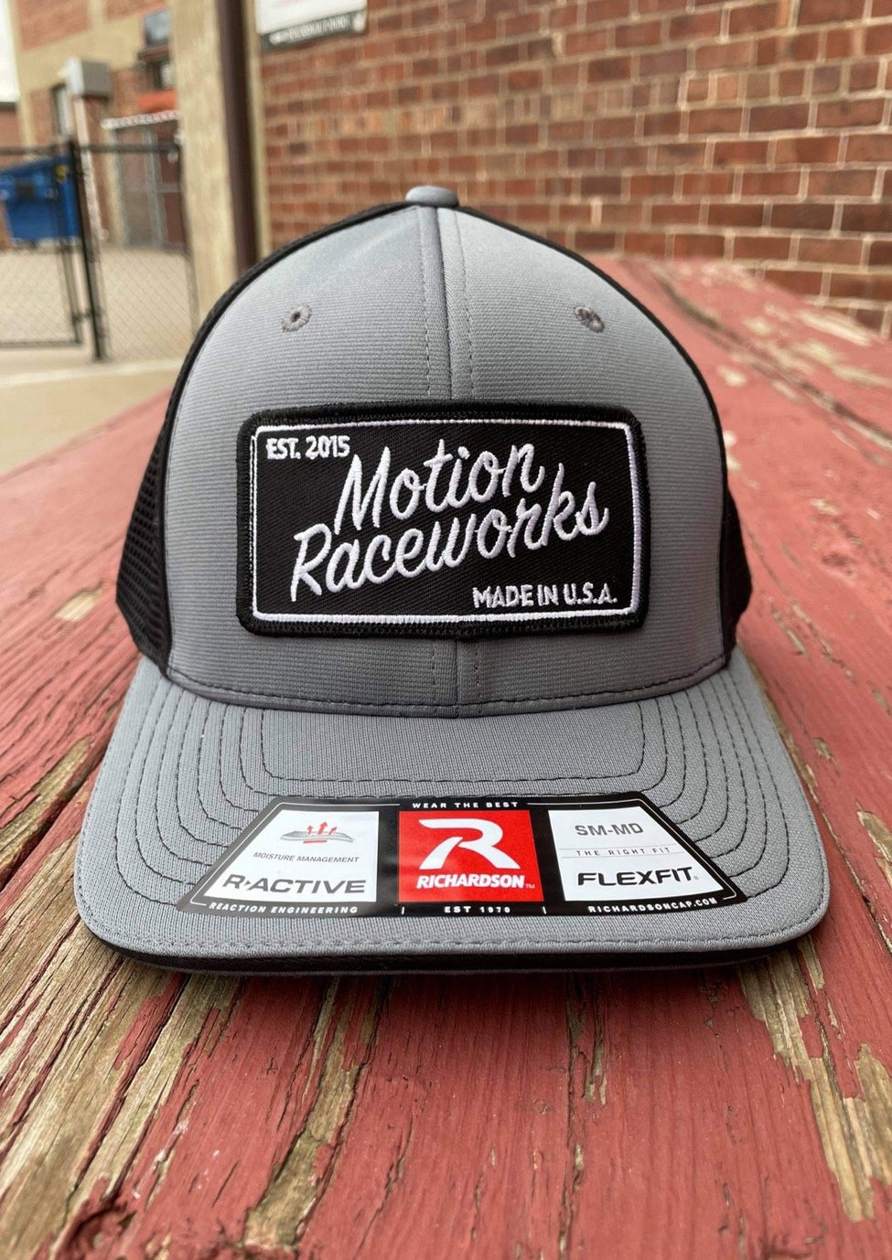 Motion Heritage Hat Gray/Black Mesh Back Flex Fit 95-117 – Motion Raceworks