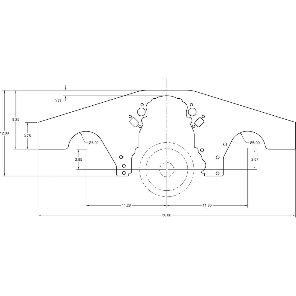 Motion LS Engine Motor Plate Header Cutouts LS1 LS2 LS3 LS6 LS7 LSA LS9 ...